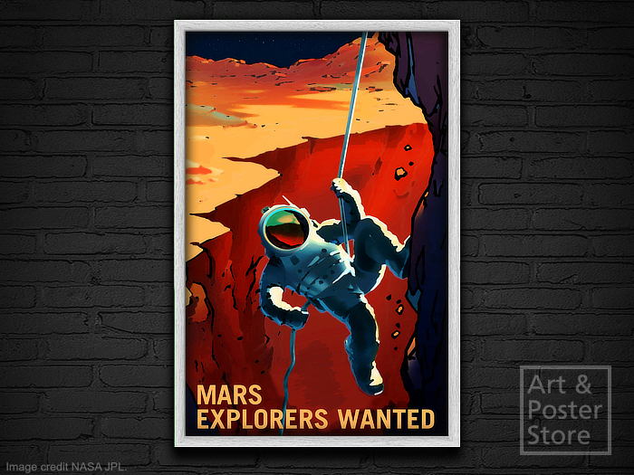 Second Life Marketplace - EXPLORERS WANTED | NASA Space Poster | Plain ...
